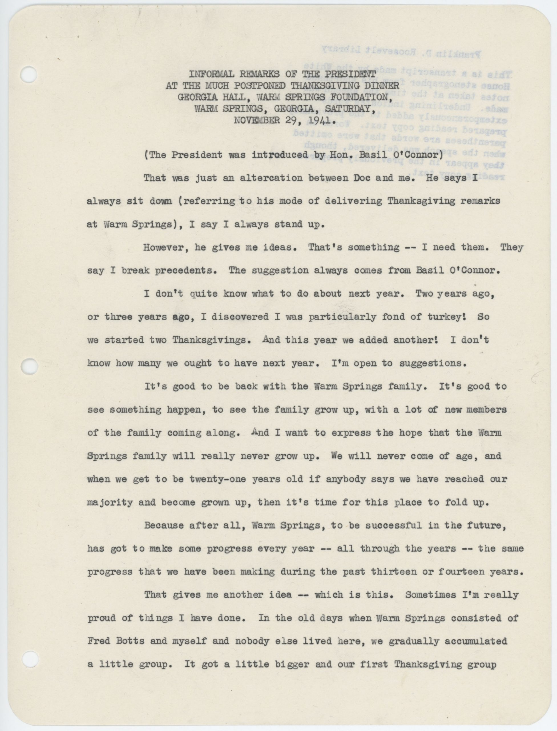 Thanksgiving1941-1 – Forward with Roosevelt