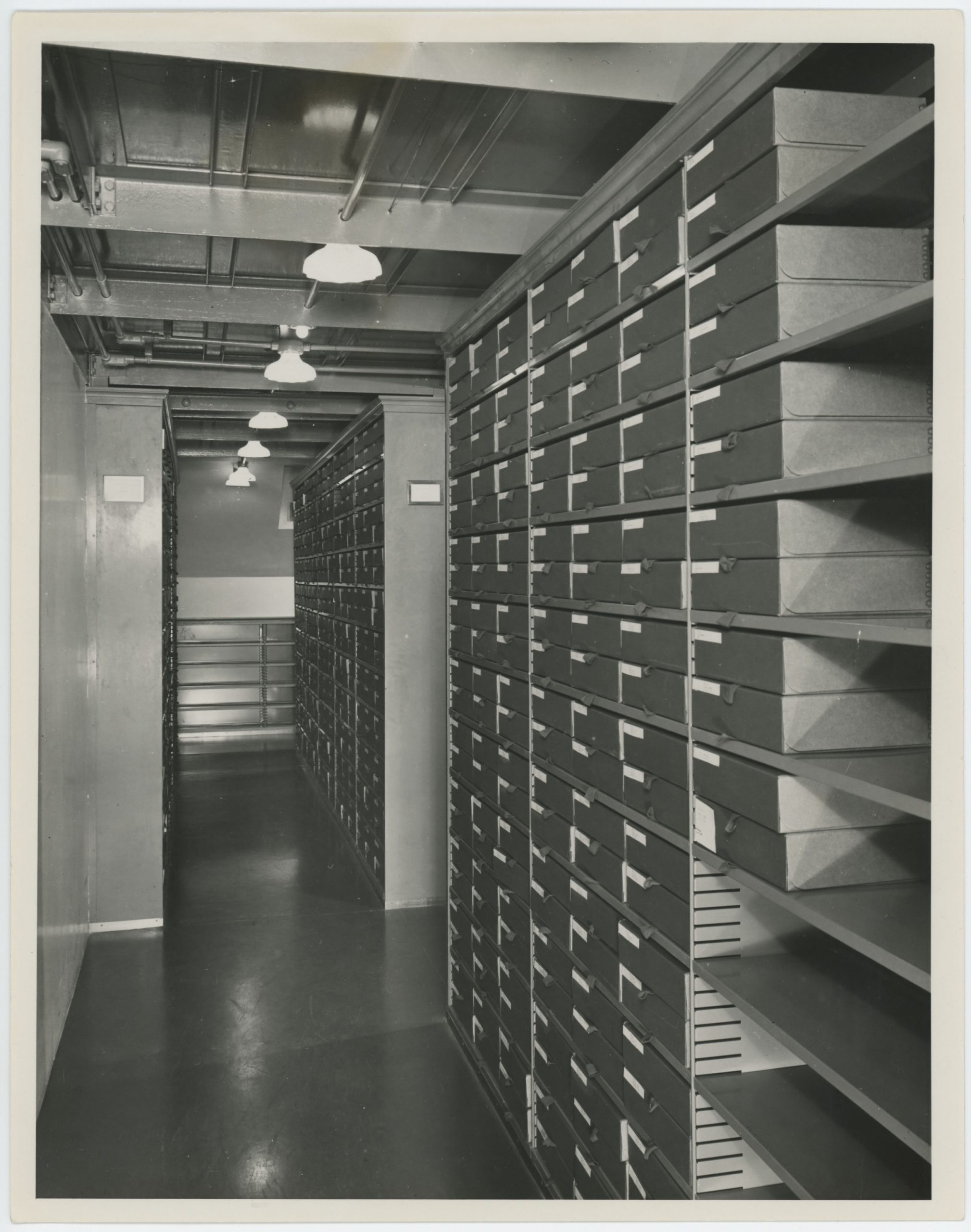 Historic view of FDR Library Archival Stacks – Forward with Roosevelt