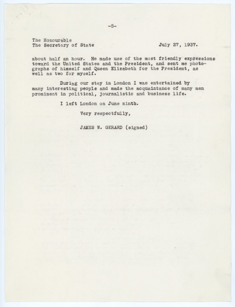 The Coronation of King George VI, May 12, 1937 – Forward with Roosevelt