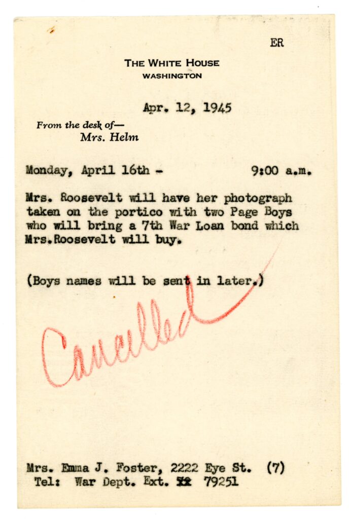 Flash, the President is Dead, April 12, 1945 – Forward with Roosevelt